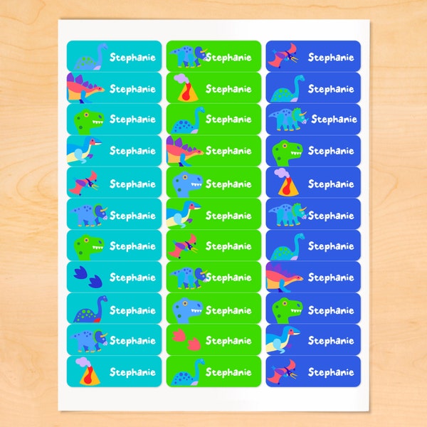 Dinosaur Labels - Etsy