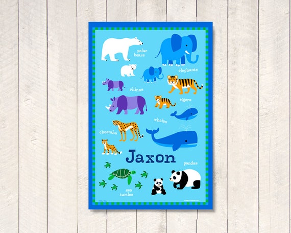 Endangered Animals Poster Kids