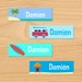 Waterproof Name Label, Surf Label, Kids Name Sticker, School Labels ...