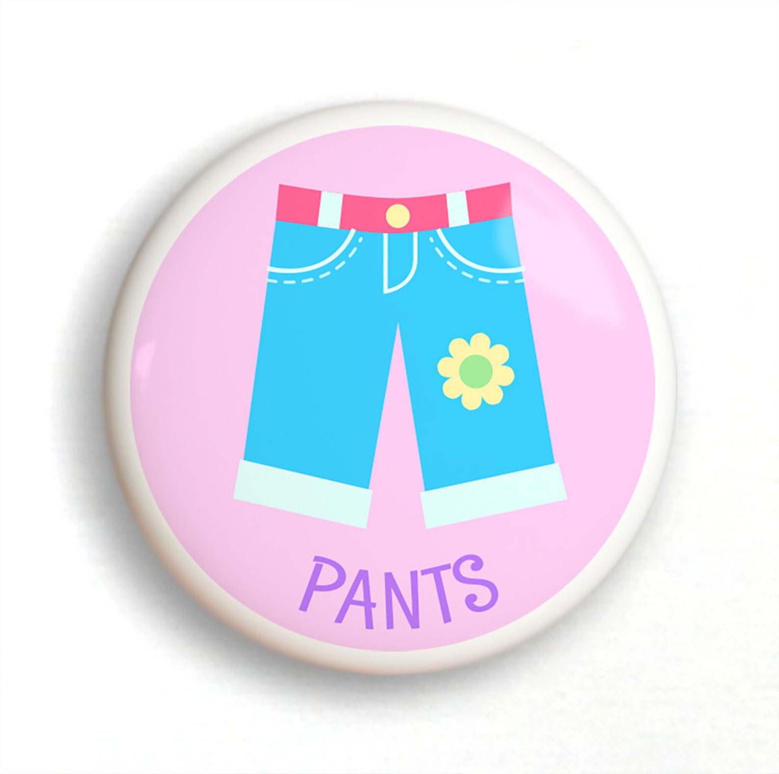 Girls Pants Drawer Knobs Set of 2 Knobs Dresserz Kids Drawer - Etsy