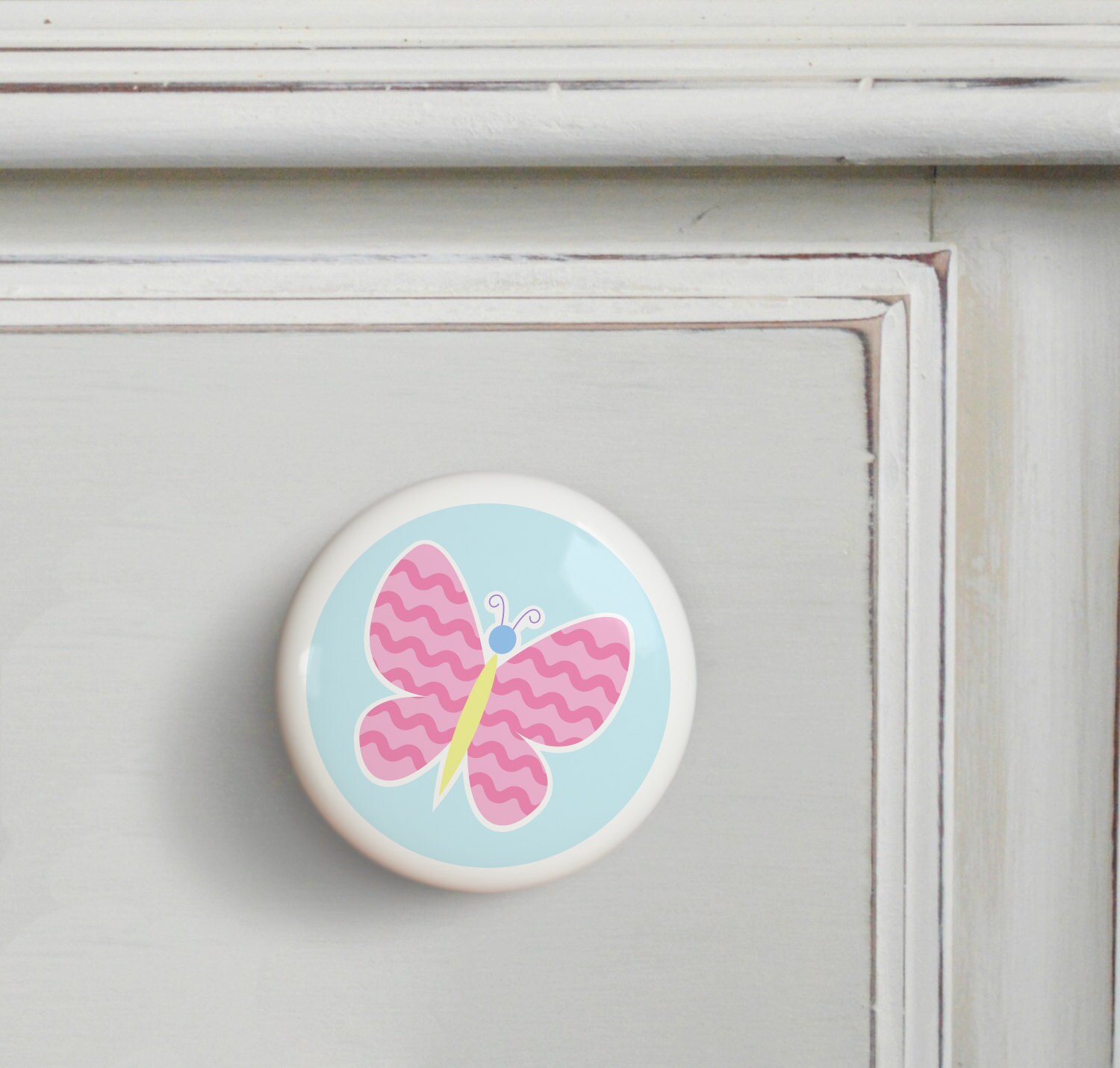 Kids Butterfly Garden Drawer Knobs Ceramic Drawer Knobs - Etsy