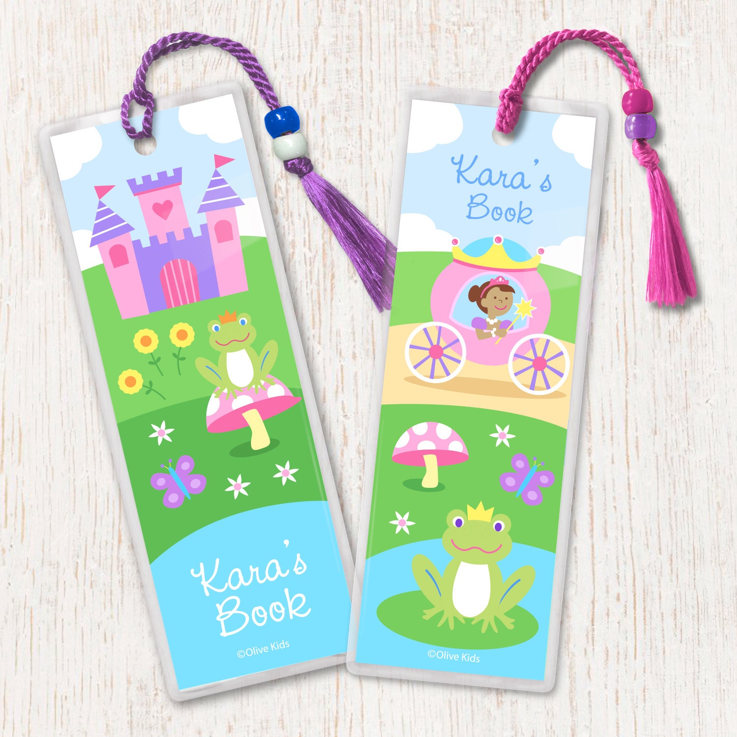 Kid's Personalized Princess Bookmarks Girl's | Etsy