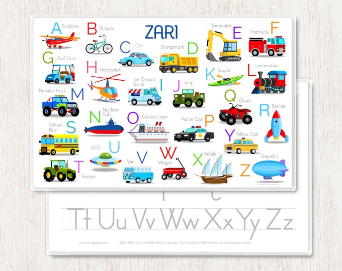 Personalized Train Placemat, Train, Kids Placemat, Personalized ...
