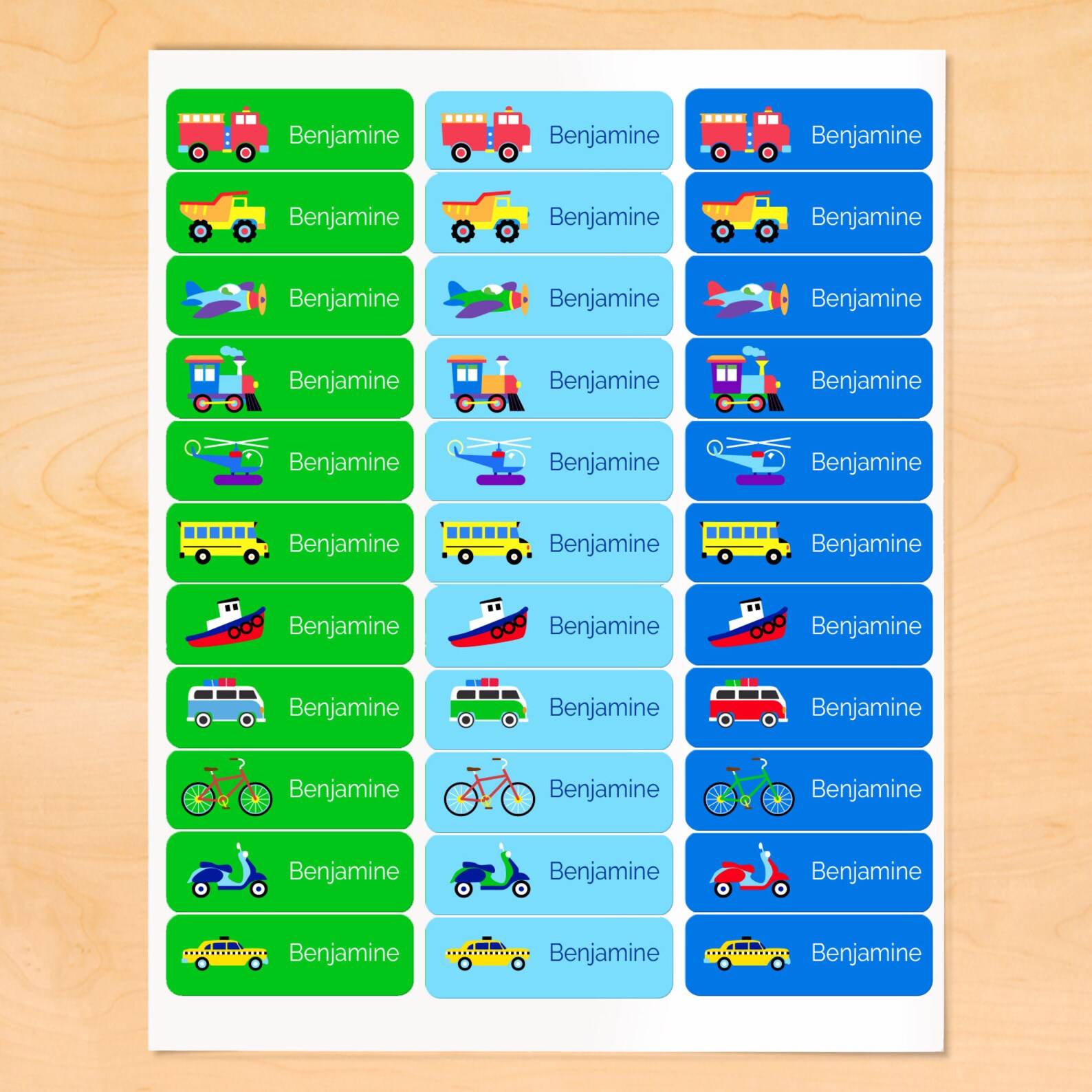 Waterproof Name Label, Vehicle Label, Kids Name Stickers, School Labels ...