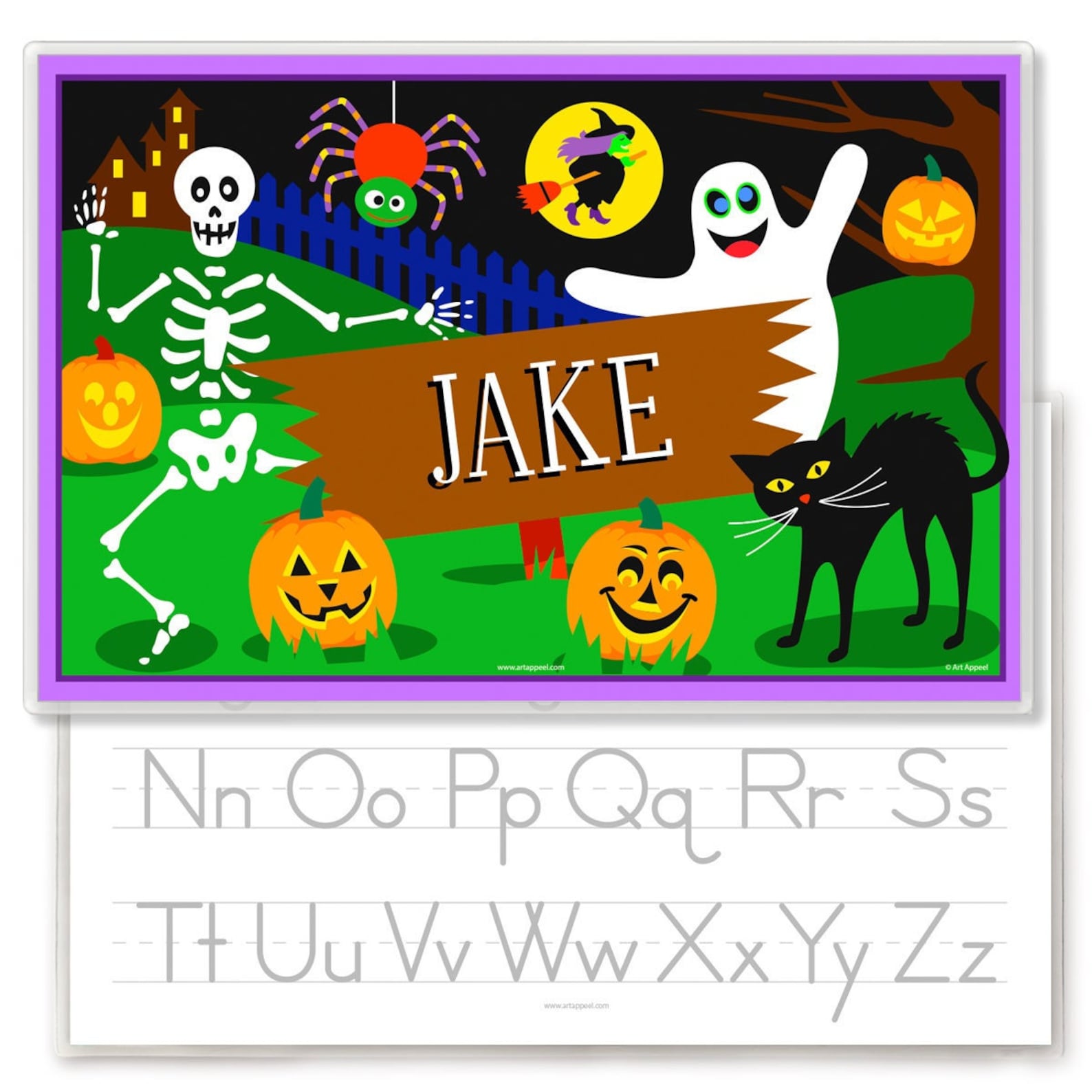 Kids Personalized Halloween Placemat, Ghost Placemat, Pumpkin Placemat ...