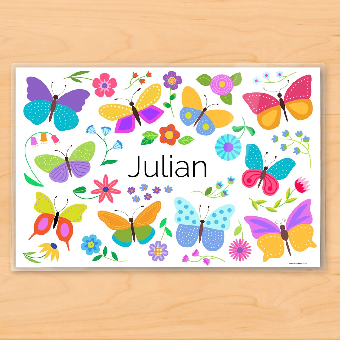 Personalized Spring Butterflies Children's Placemat - Etsy