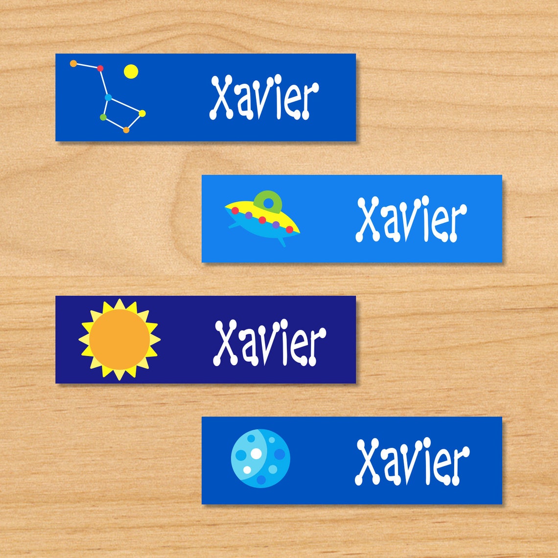 Kids Outer Space Waterproof Name Labels Personalized Space - Etsy Canada