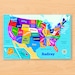 Personalized USA Map Placemat for Kids Laminated Placemat - Etsy