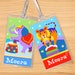 Kids Personalized Big Top Name Tag Set, Kid's Circus Name Tags, Circus ...