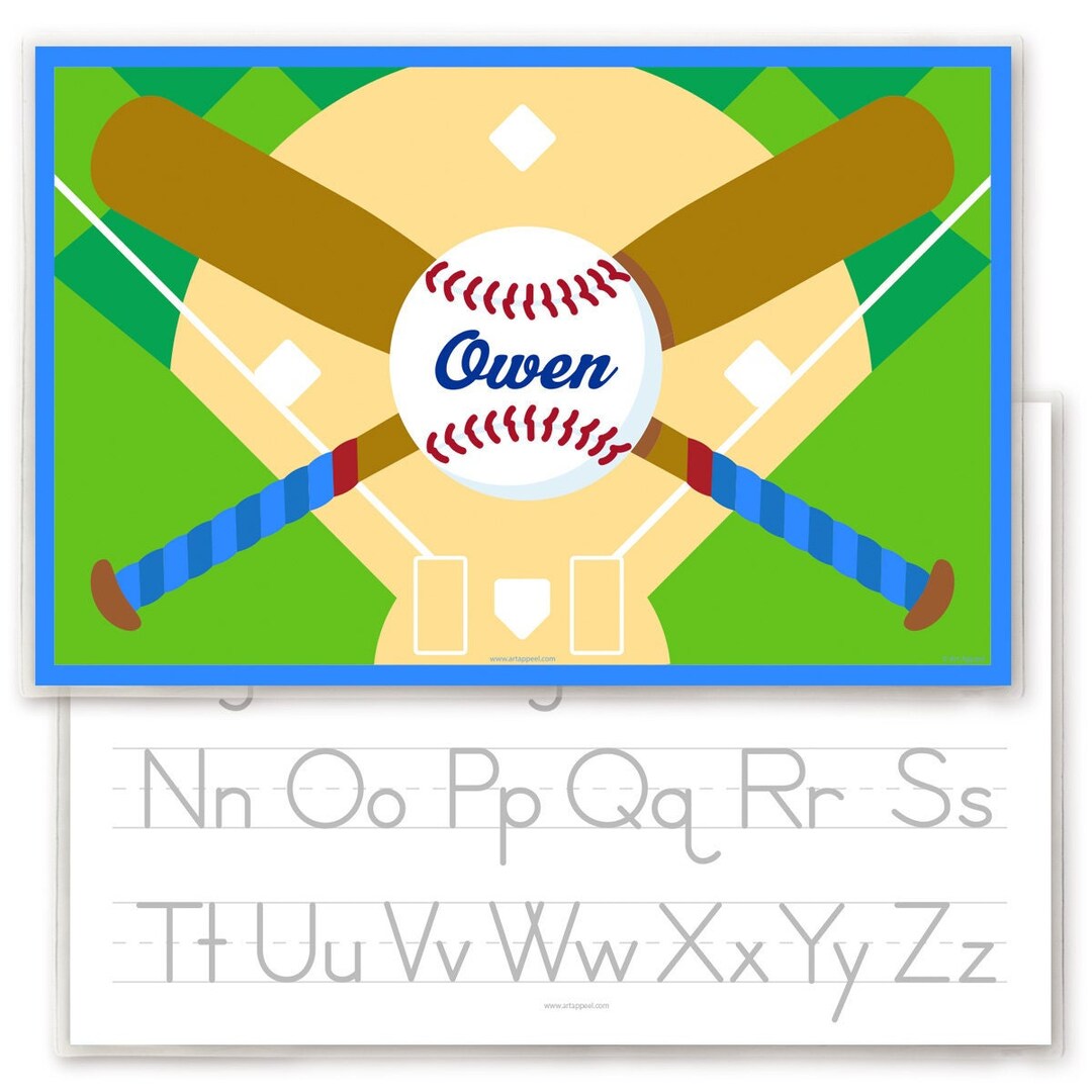 Baseball Personalized Placemat, Kids Placemat, Sports Placemat, Boys ...