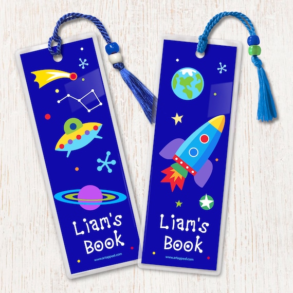 Out of This World Space Theme Bookmarks Set of 2 | Etsy