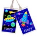 Kid's Personalized Outer Space Name Tags Out of This - Etsy