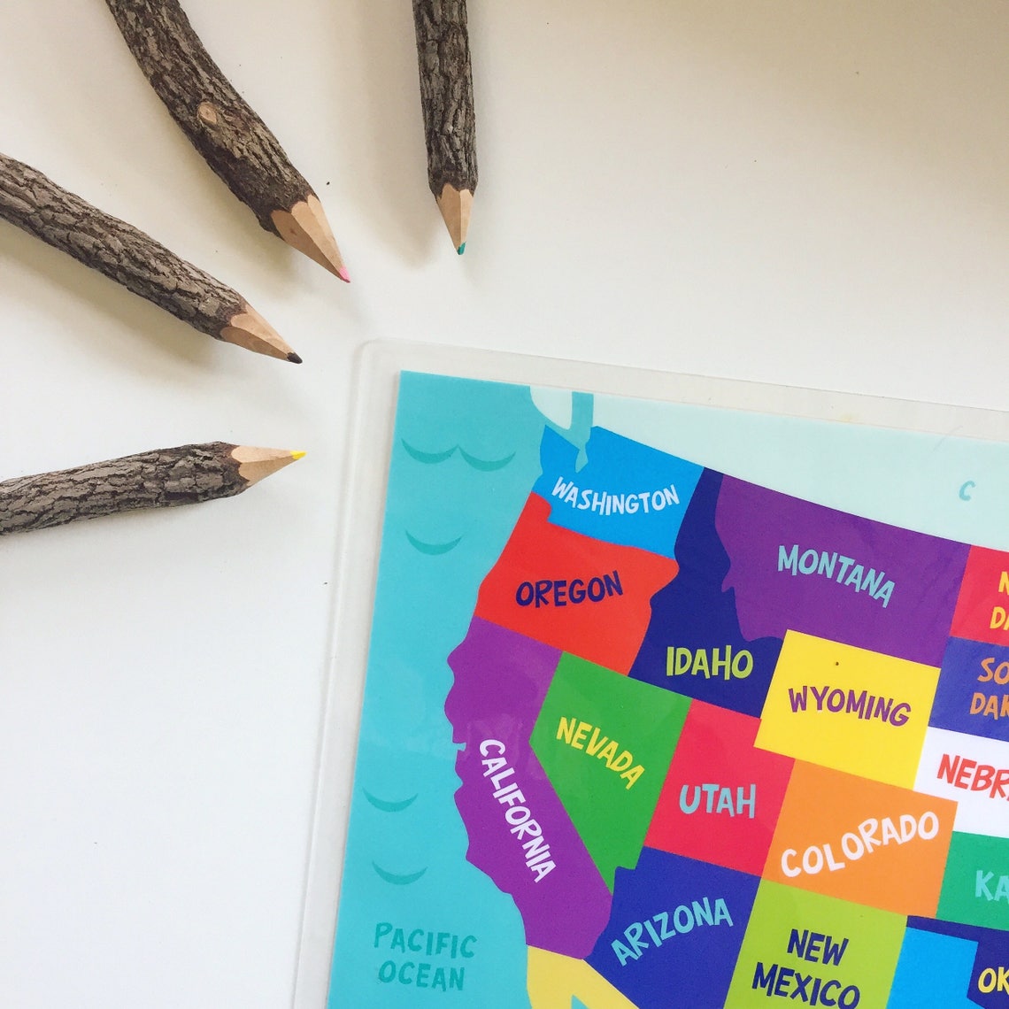 Personalized USA Map Placemat for Kids - Laminated Placemat - Etsy