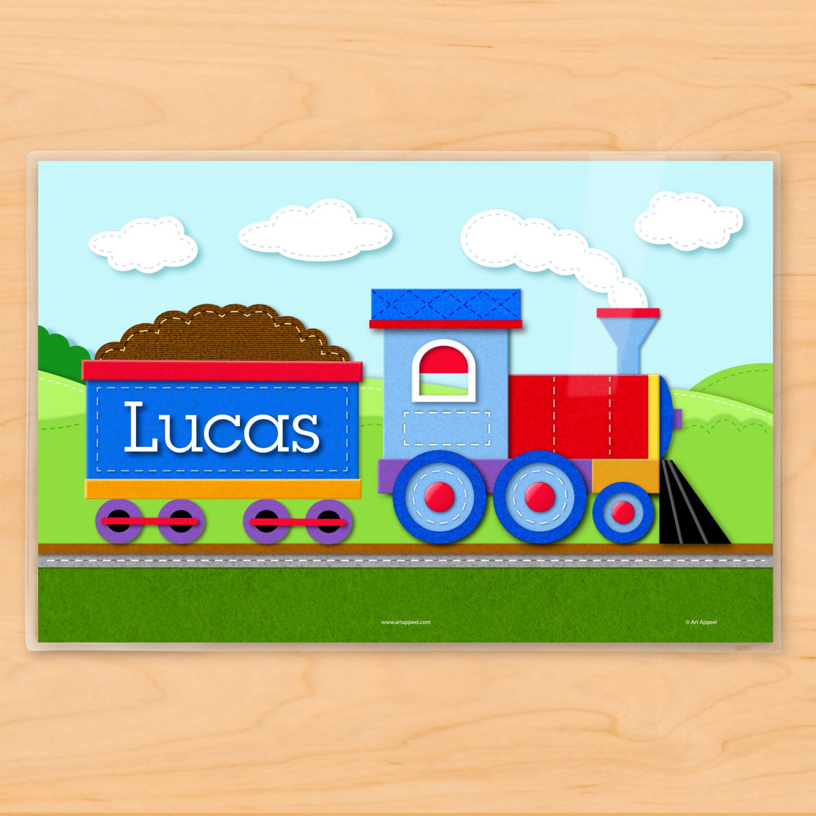 Personalized Train Placemat Train Kids Placemat | Etsy