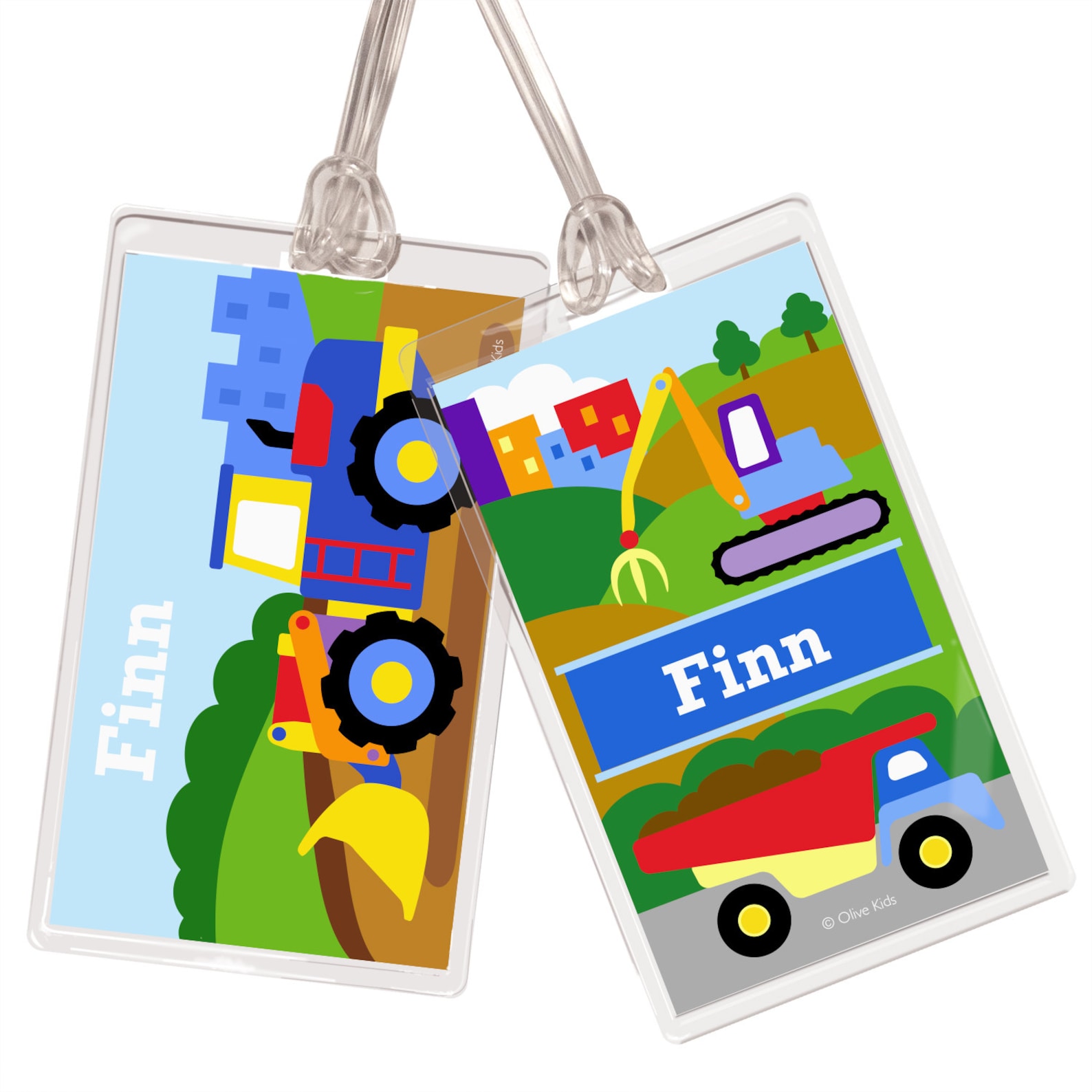 Kid's Personalized Under Construction Name Tag Set - Etsy