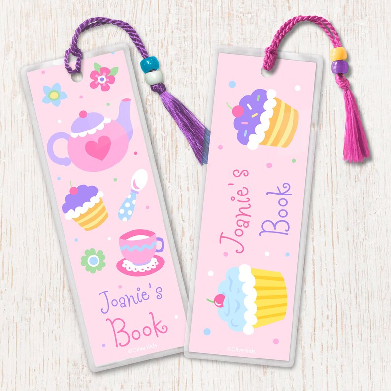 Kid's Personalized Tea Party Bookmarks Children's - Etsy