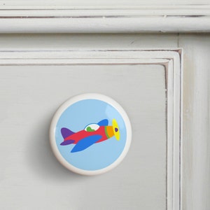 Kid's Trains Plane and Trucks Drawer Knobs, Ceramic Drawer Knobs ...