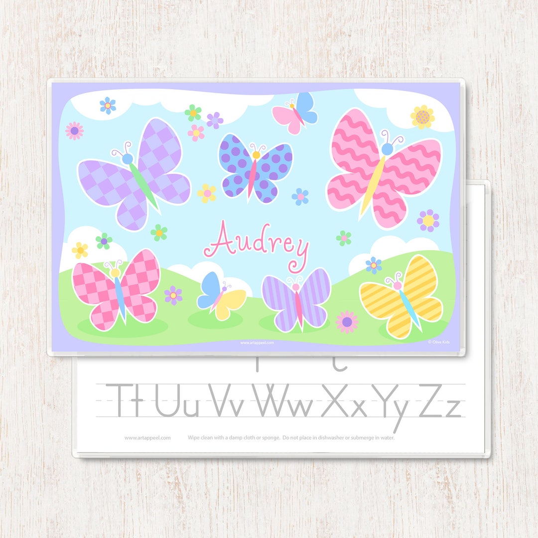 Butterfly Garden Personalized Placemat for Kids by Art Appeel - Etsy