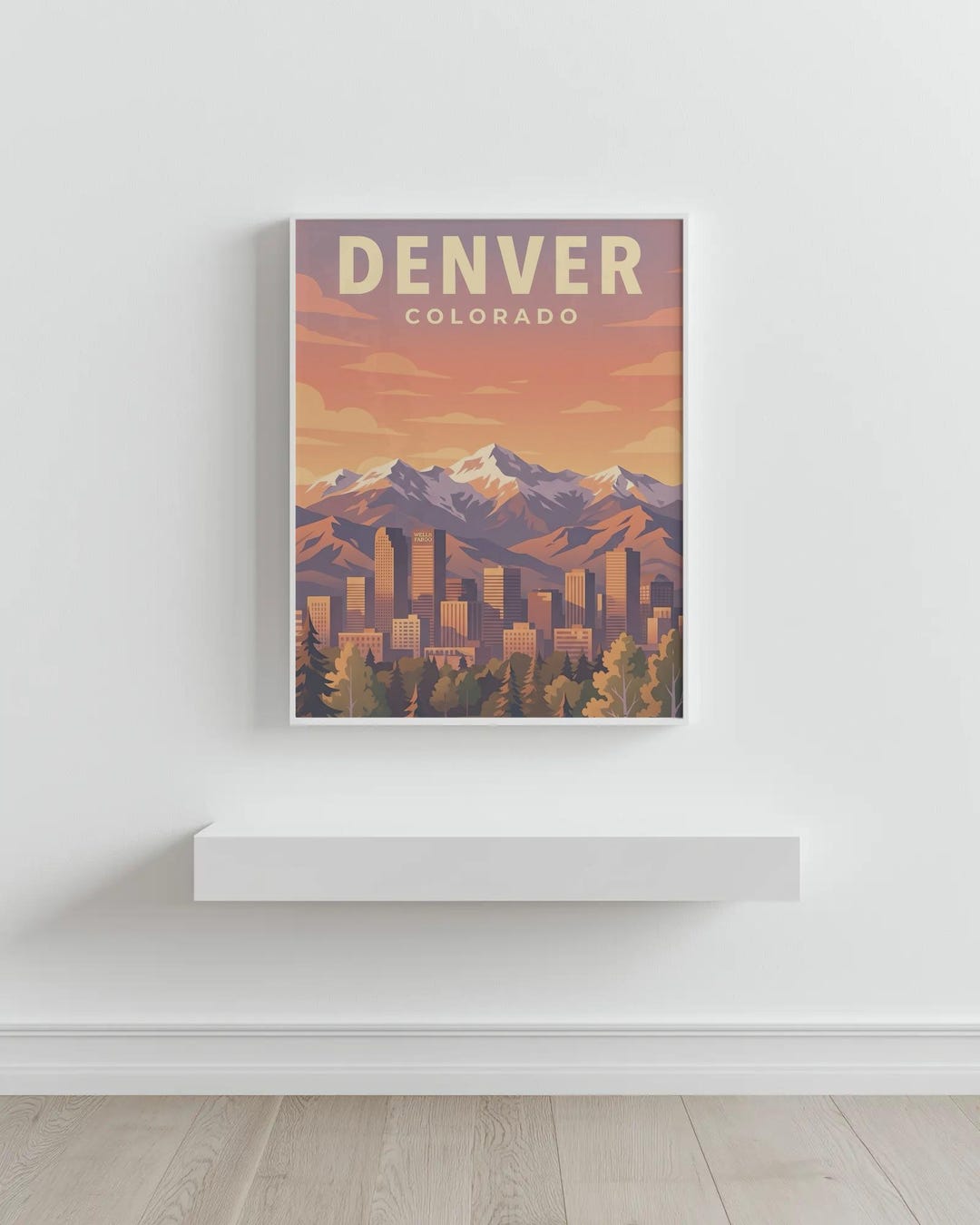 Denver City Art Print • DEN Skyline Poster • CO Travel Wall Art ...