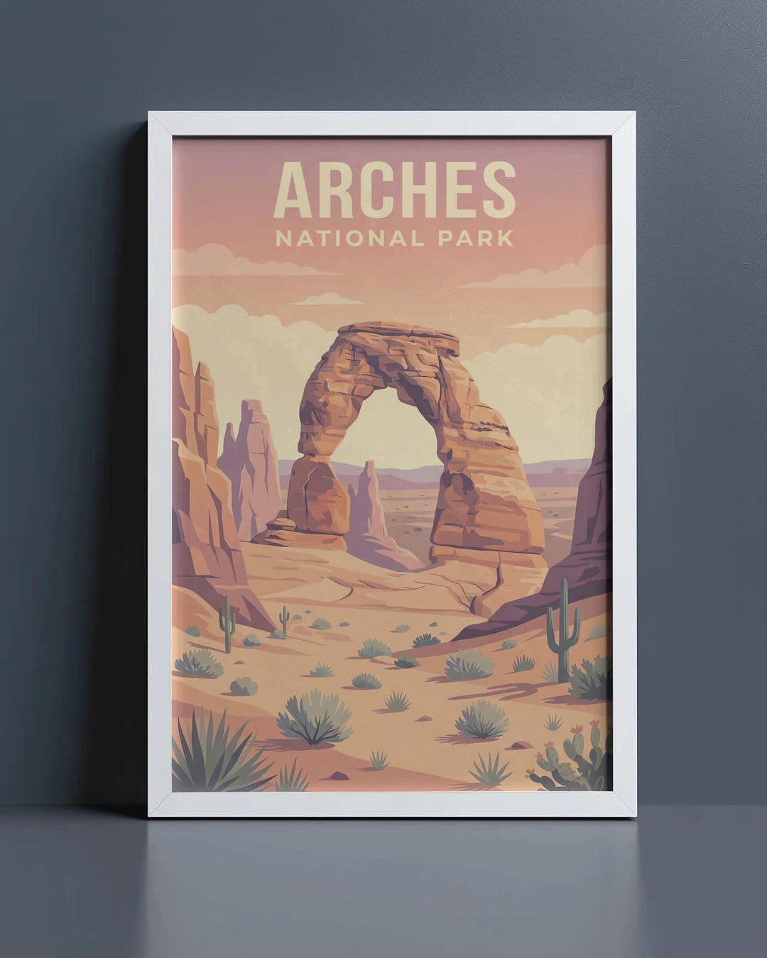 Arches National Park Poster · Arches Vintage Print · Digital Travel Art ...