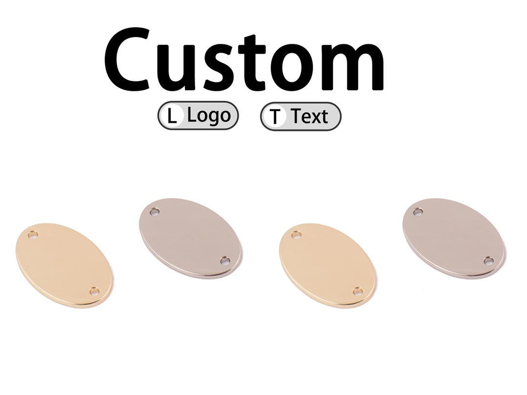 30*19mm Custom Laser Engraved Bag Tags Purse Lable - Etsy