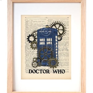 Doctor Who Tardis Print - Doctor Who Dictionary Print- Who Wall Art ...