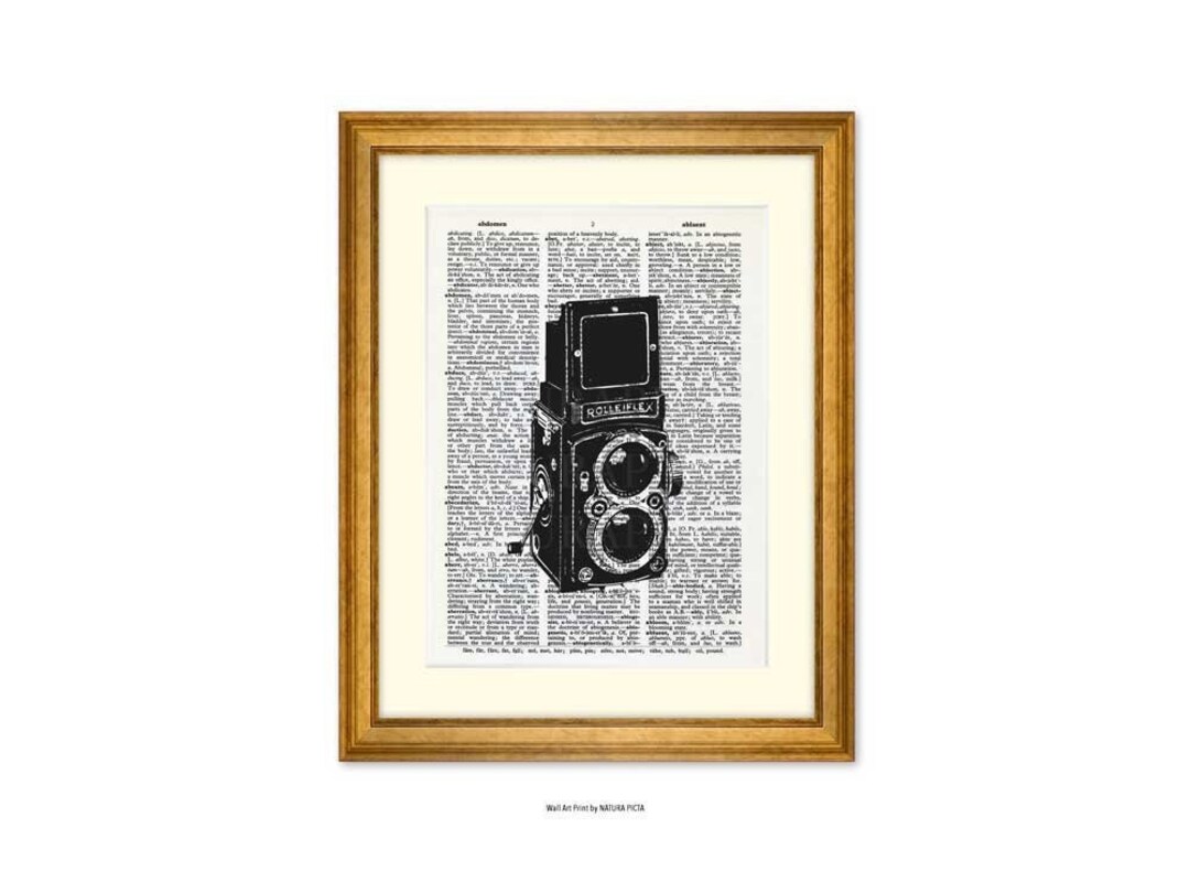 Antique Rolleiflex Camera Print, Victorian Upcycled Dictionary Print ...