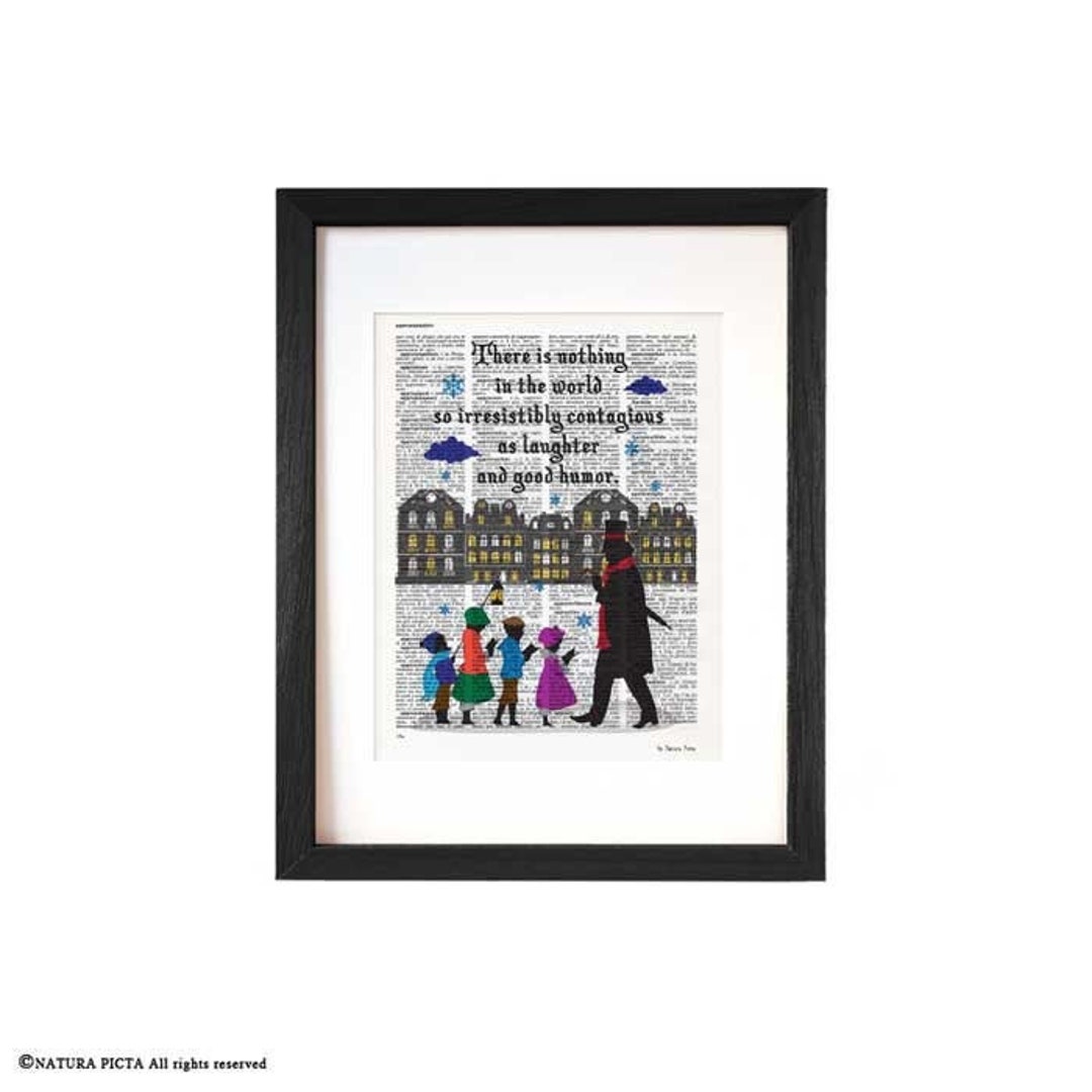 Scrooge A Christmas Carol Print, Xmas Wall Art, Silhouette Print, Fairy ...