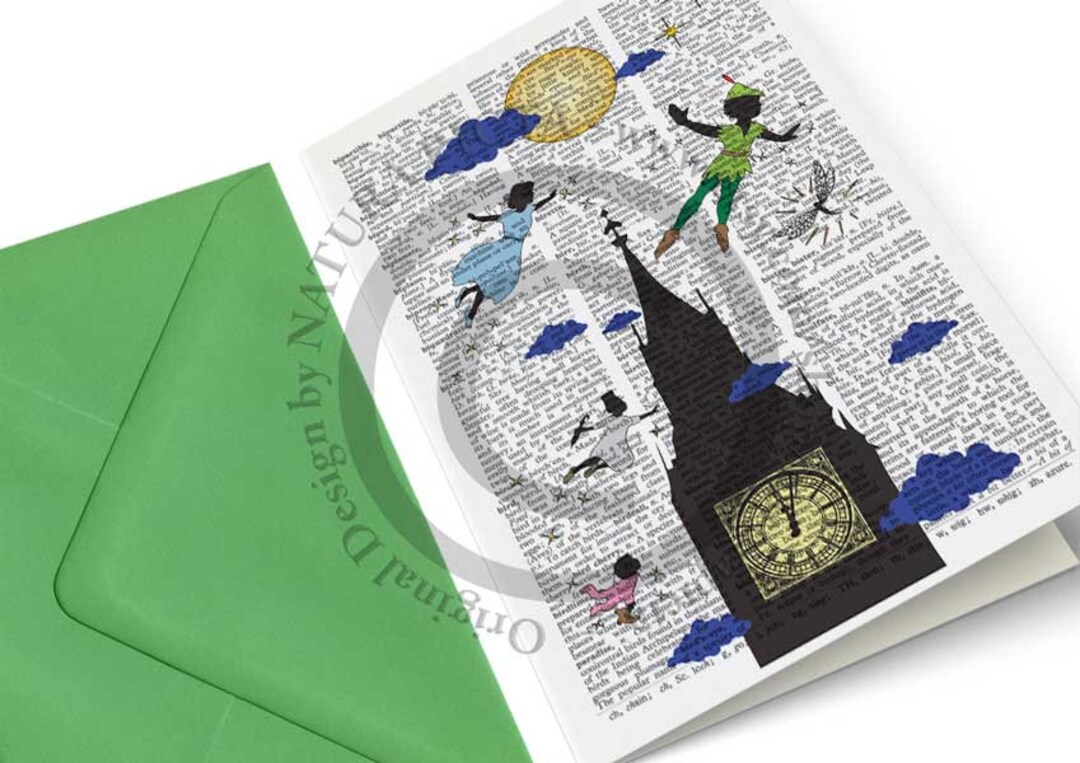 Peter Pan Pixie Dust Card- Peter Pan Birthday Card- Peter Invitation ...