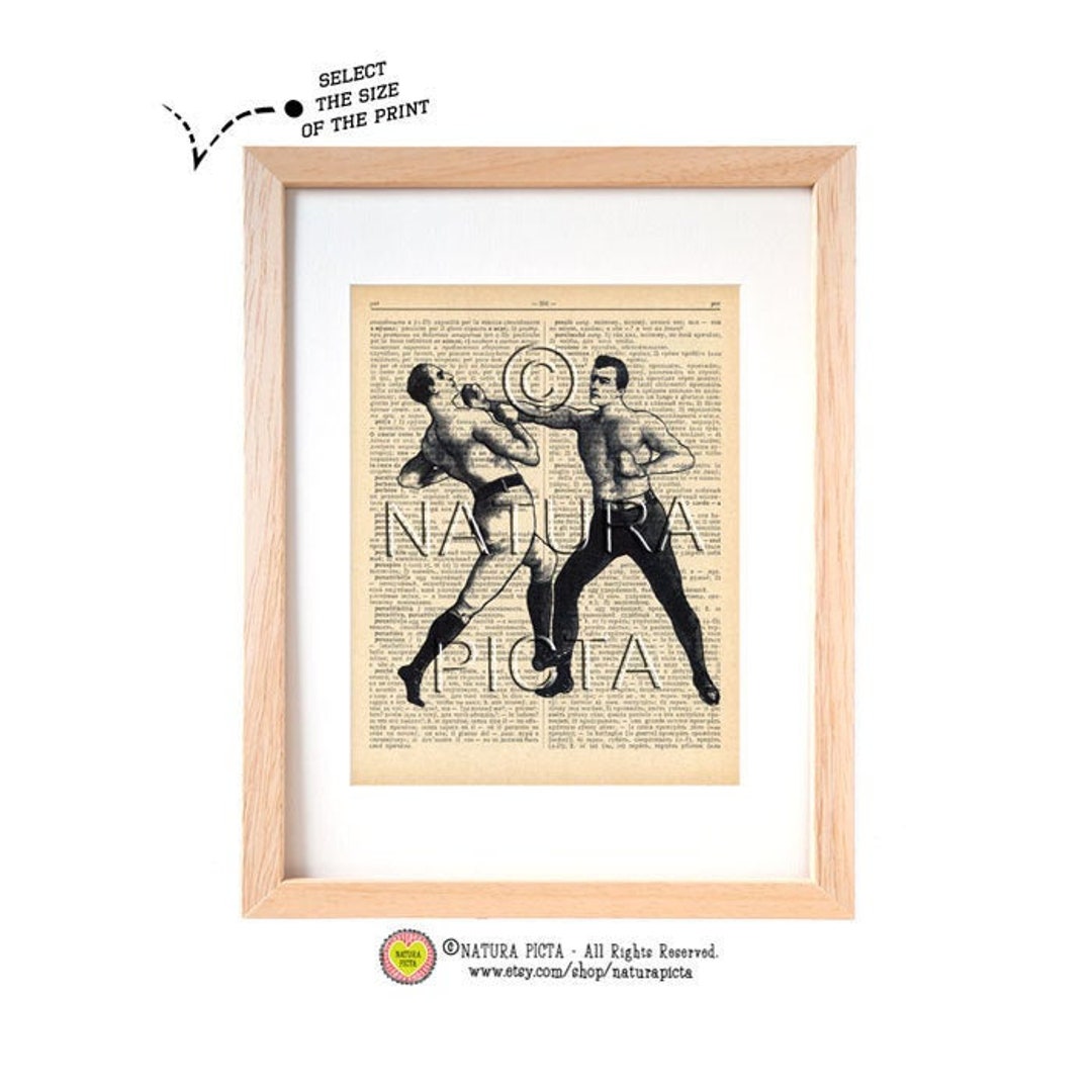 Victorian Boxers Fighting Print Boxing Match Wall Art Sport - Etsy