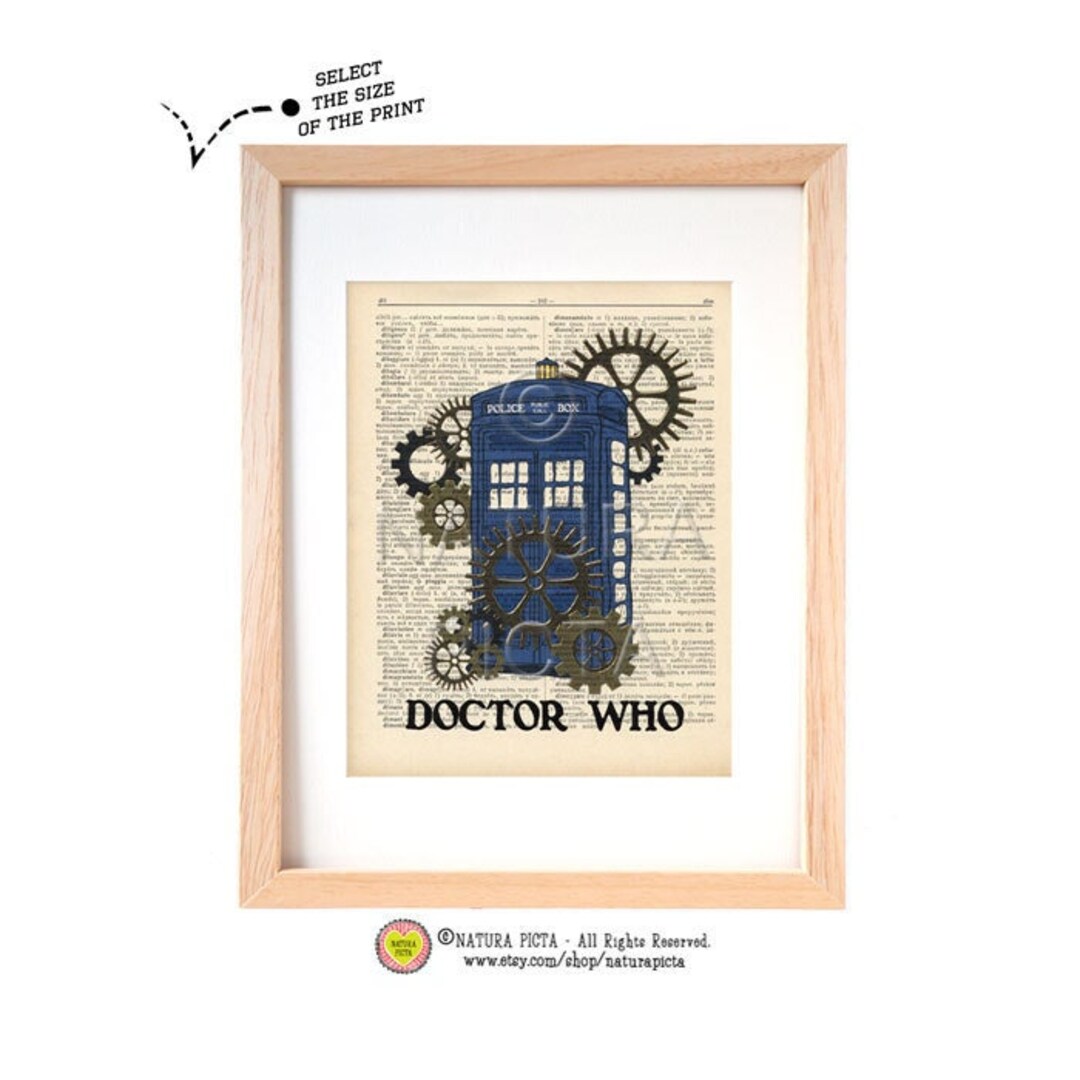 Doctor Who Tardis Print - Doctor Who Dictionary Print- Who Wall Art ...