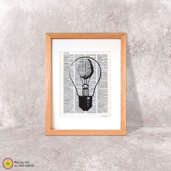 Human Brain Print Brain Dictionary Print Anatomy Print | Etsy