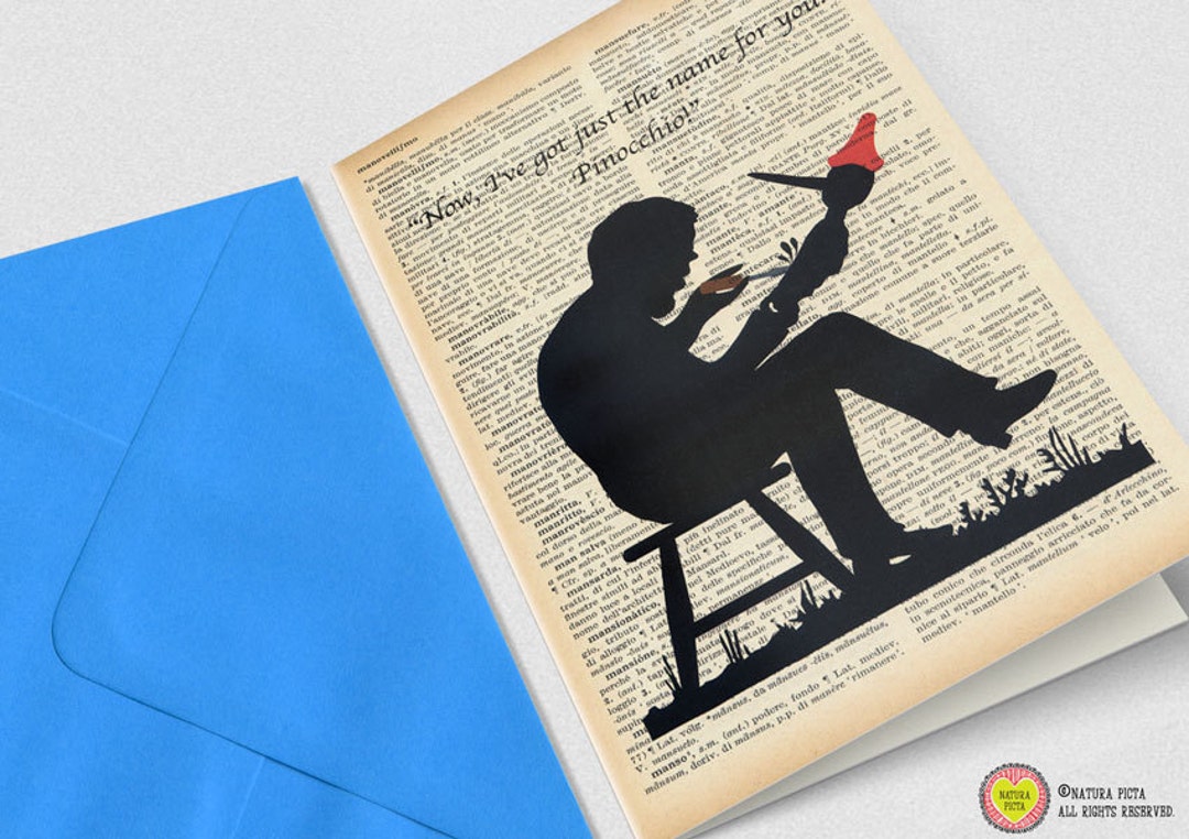 Pinocchio Card- Italian Fairy Tale Card- Pinocchio Invitation ...