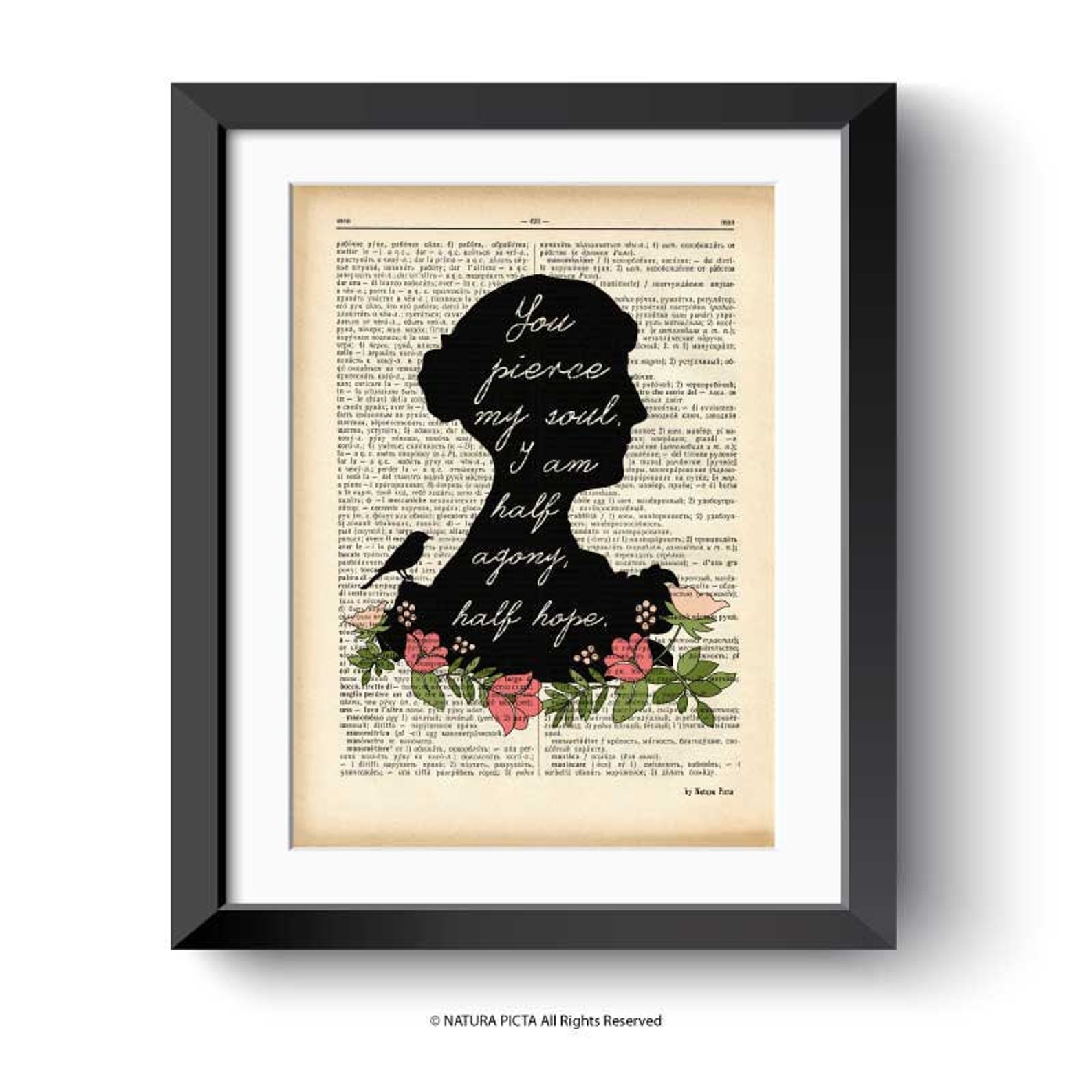 Jane Austen Print Jane Austen Dictionary Print You Pierce My - Etsy