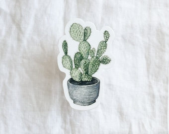 Prickly Pear Cactus Vinyl Sticker, Prickly Pear Sticker, Cactus Sticker ...