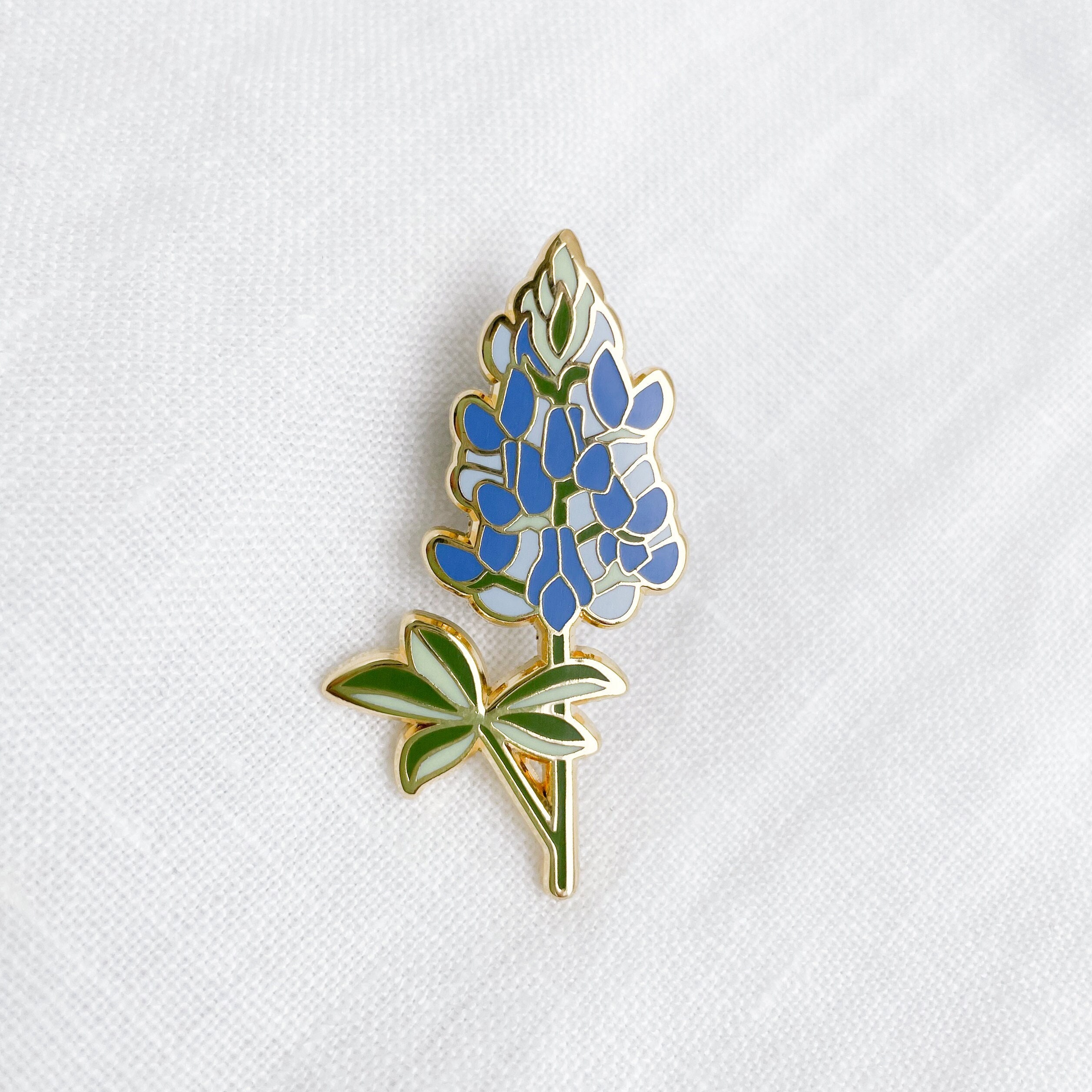 Bluebonnet Enamel Pin gold - Etsy