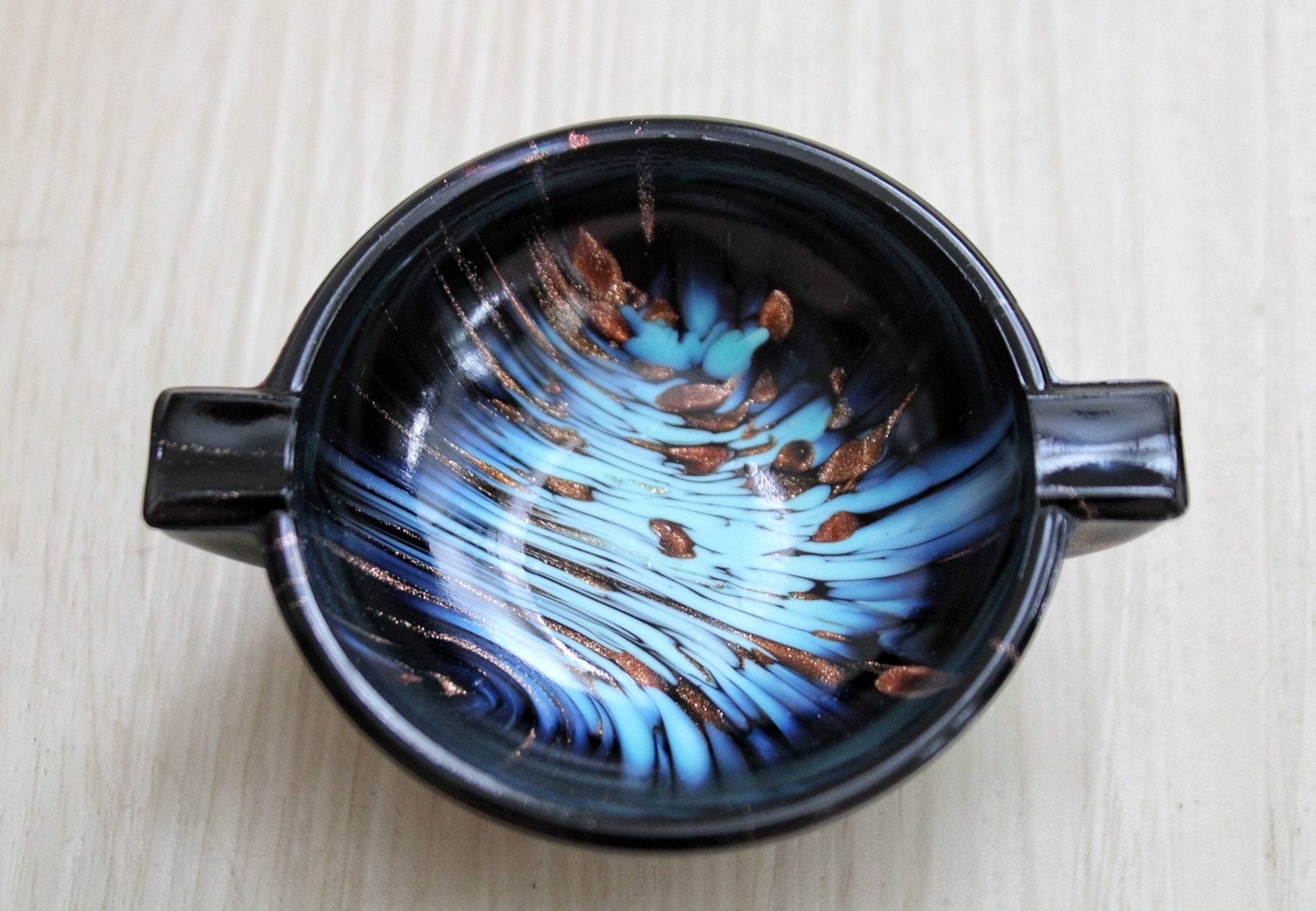 Venetian Weil Murano Art Glass Ashtray | Midcentury Modern - Etsy