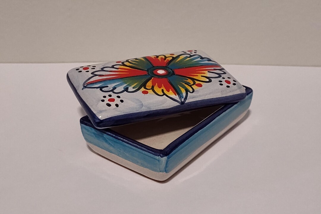 Small Vintage Deruta Italy Ceramic Trinket Box | Dipinto A Mano | 1970s ...