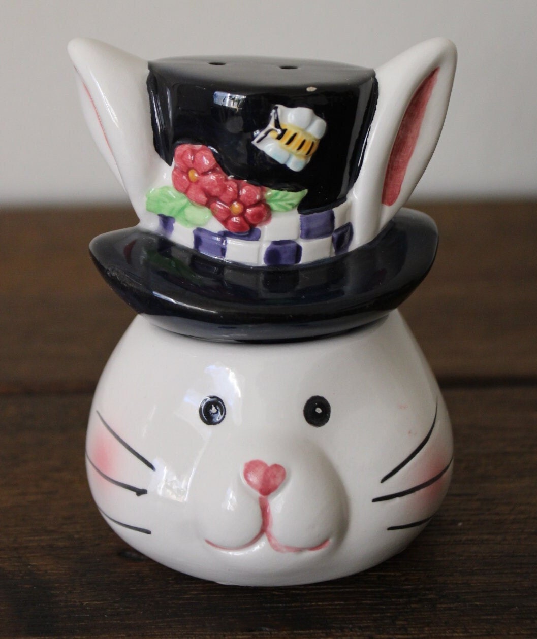 Top Hat Bunny Rabbit Ceramic Salt & Pepper Shakers by Giftco, Inc - Etsy