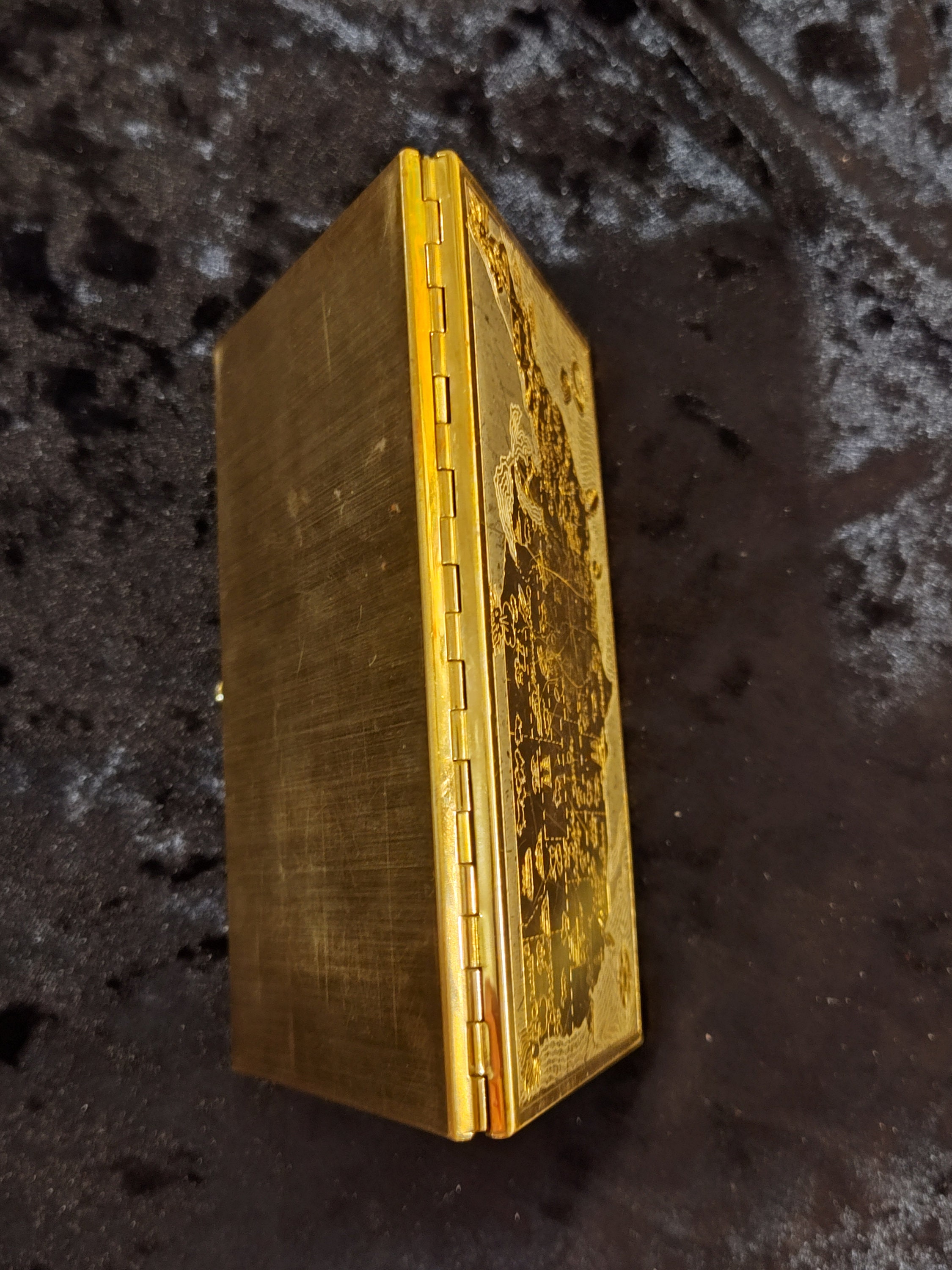 Wadsworth Gold-tone Cigarette Case United States Map Design 1950s - Etsy