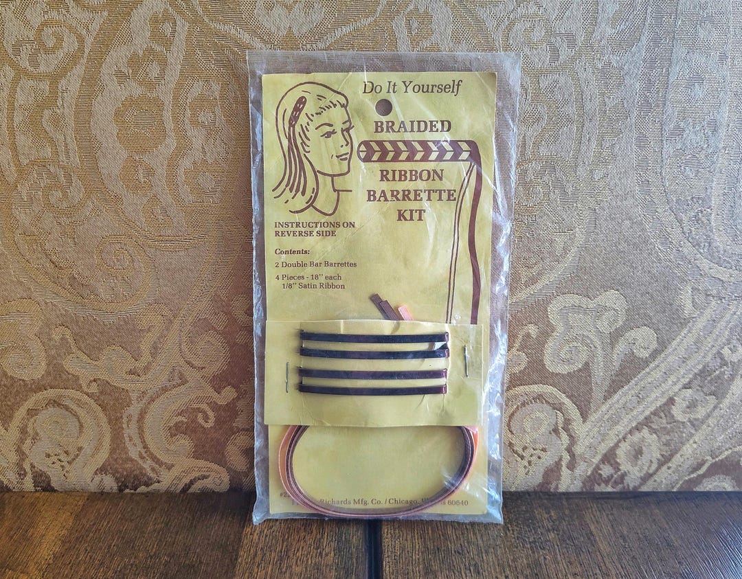 Vintage DIY Braided Ribbon Barrettes Kit - New in Package 1980s - Etsy