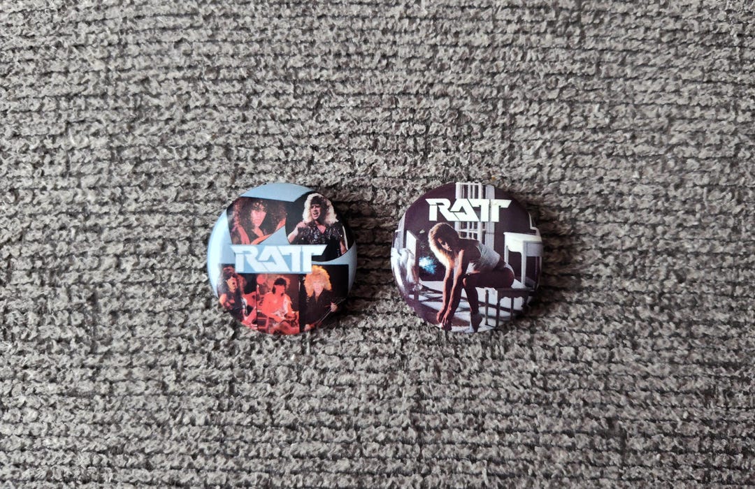 Two Vintage Rock Band Ratt Buttons Pins | 1980s - Etsy