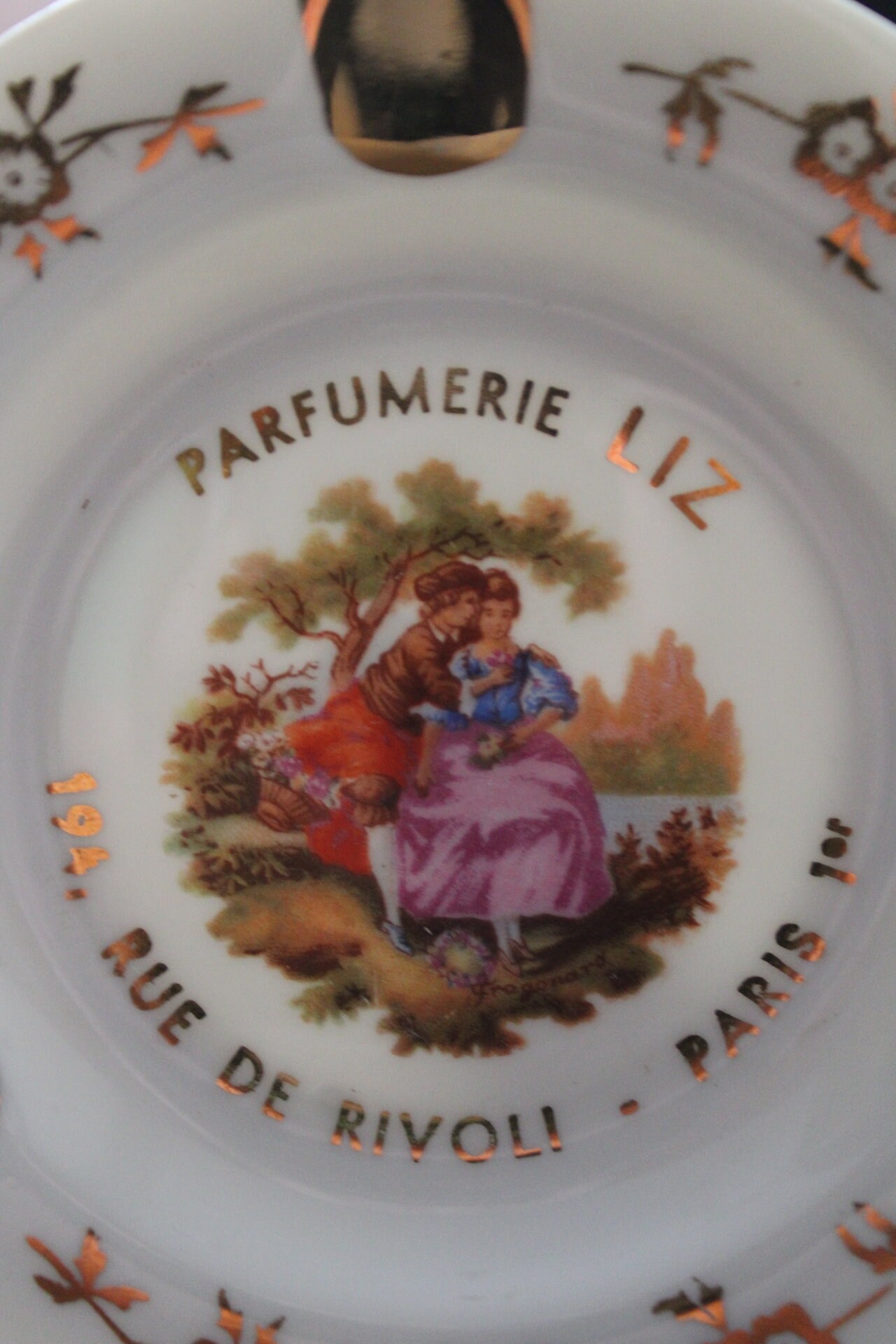 Limoges France Parfumerie Liz 194 Rue De Rivoli Paris Gilded Porcelain ...