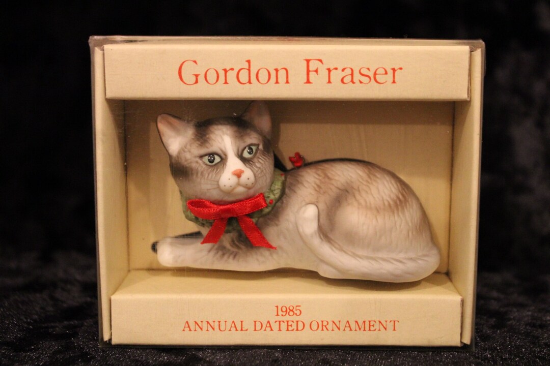 Gordon Fraser Gray Cat 1985 Annual Dated Ornament by Schmid - Etsy
