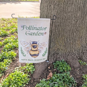 Pollinator Garden Sign With Bee, Native Plants, Butterfly Garden, Bee ...