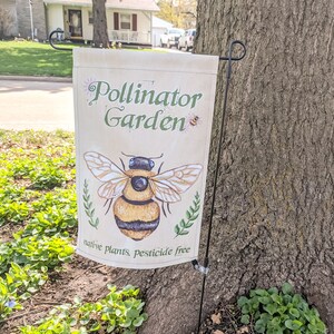 Pollinator Garden Sign With Bee, Native Plants, Butterfly Garden, Bee ...