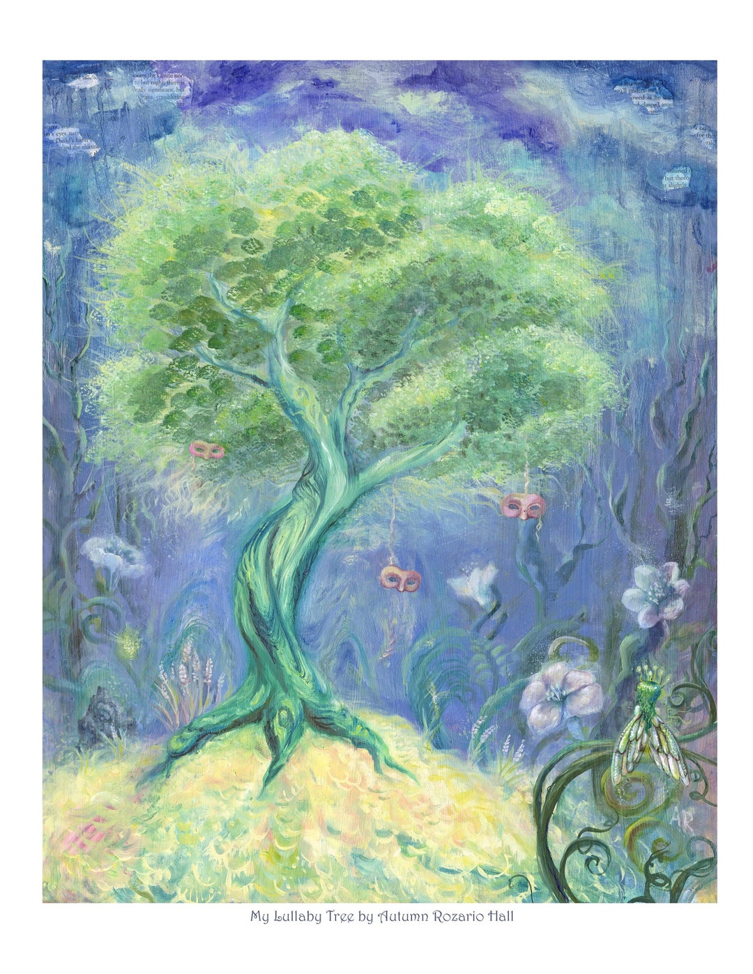 Green Tree Print, Magical Landscape My Lullaby Tree Print 5x7 , 8x10 ...