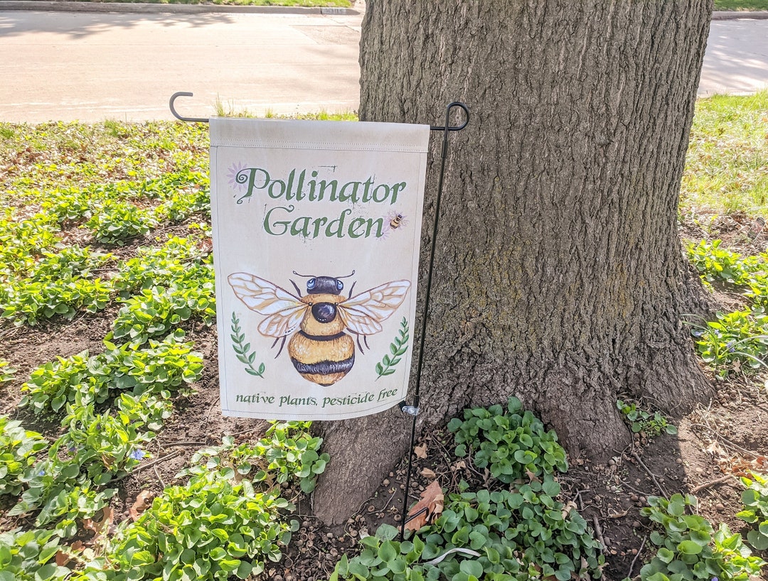 Pollinator Garden Sign With Bee, Native Plants, Butterfly Garden, Bee ...