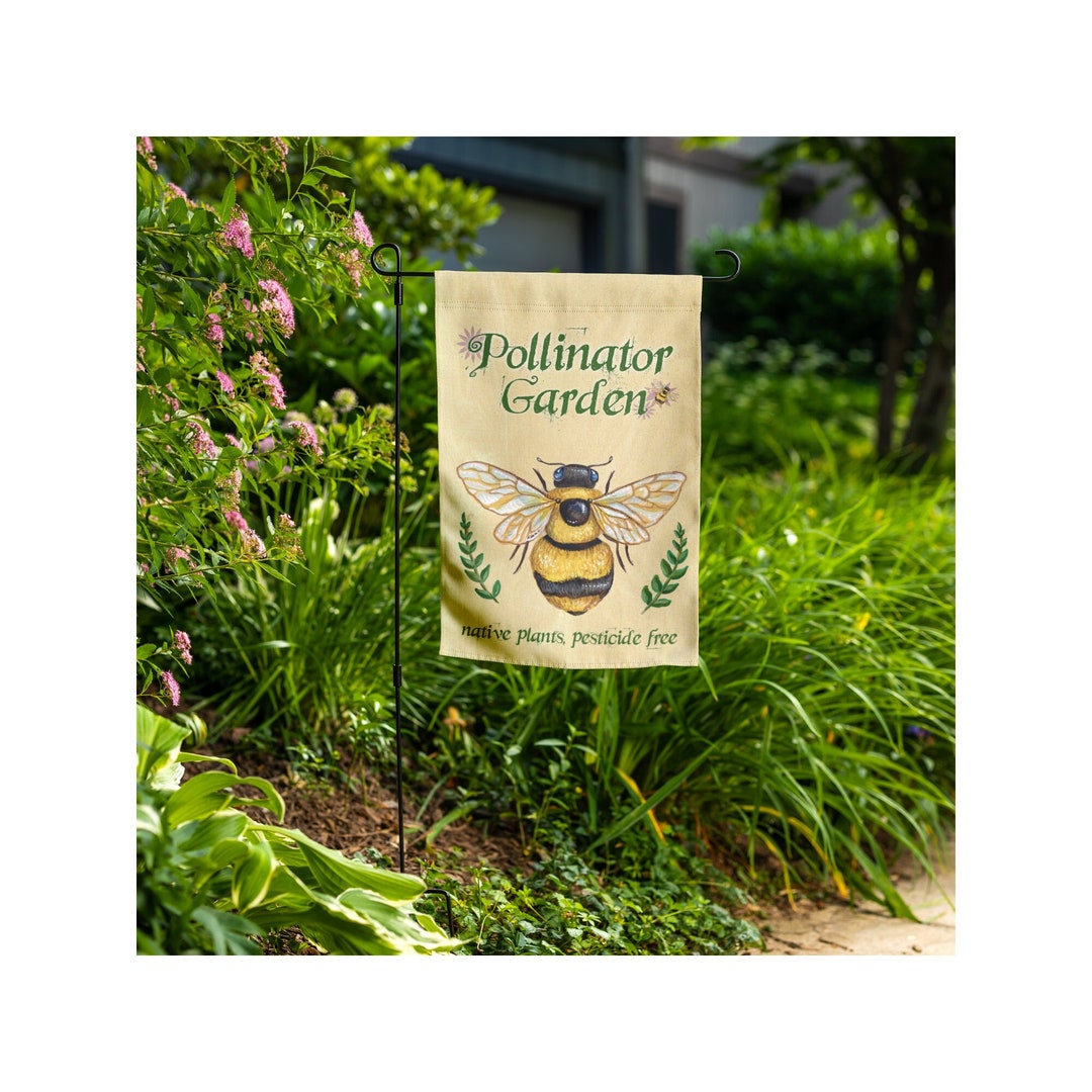 Pollinator Garden Sign With Bee Native Plants Butterfly - Etsy