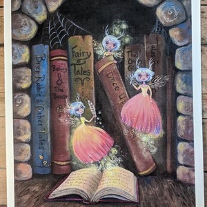 Fairy Library -print- the Dusters' Library - Books and Fairies, Fairy ...